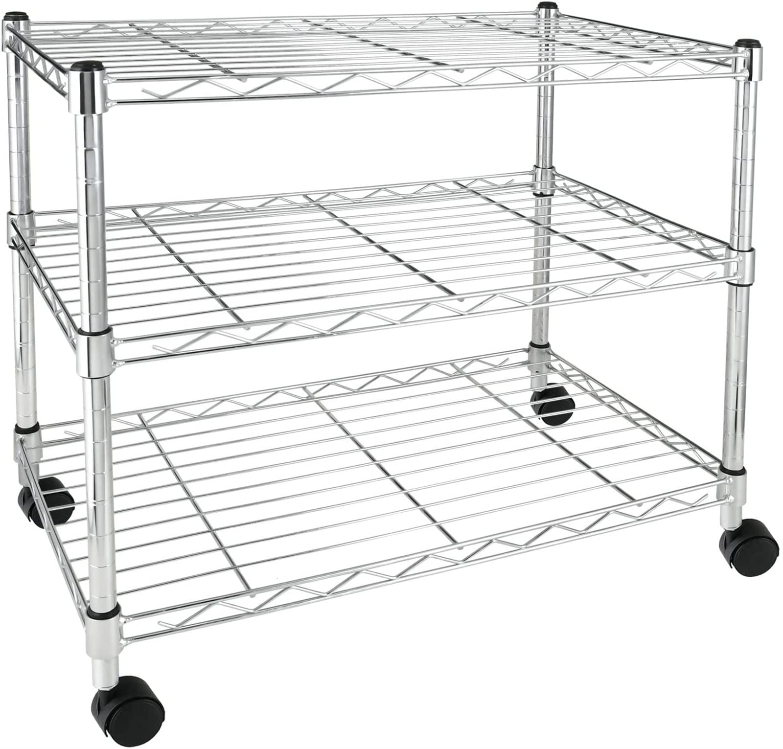 PRODCA Simple Deluxe Heavy Duty 3-Shelf Shelving Unit, 24" D x 14" W x 20" H, 3 Tier