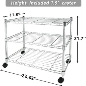 PRODCA Simple Deluxe Heavy Duty 3-Shelf Shelving Unit, 24" D x 14" W x 20" H, 3 Tier