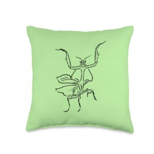 praying mantis gift shirts & hoodies praying mantis throw pillow, 16x16, multicolor