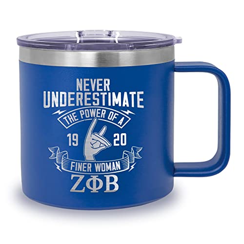 Bad Bananas BBGreek Zeta Phi Beta Sorority Paraphernalia - 14 oz Insulated Mug - Official Vendor - Never Underestimate