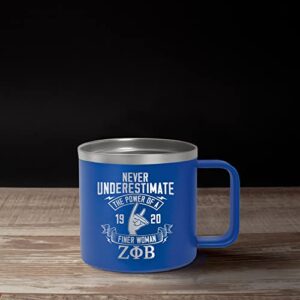 Bad Bananas BBGreek Zeta Phi Beta Sorority Paraphernalia - 14 oz Insulated Mug - Official Vendor - Never Underestimate