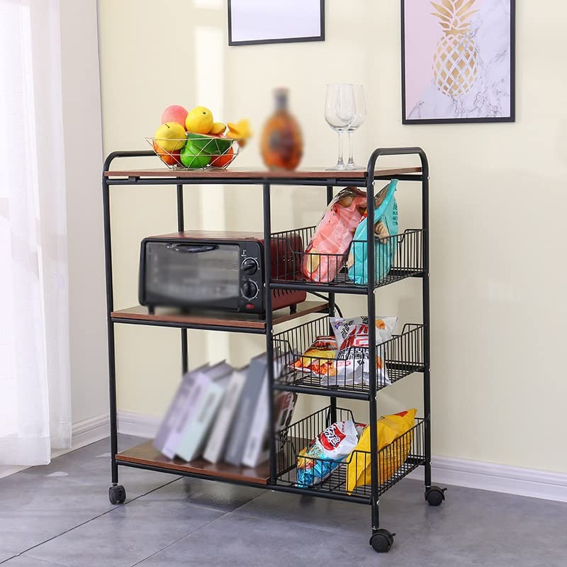 JYDQM Cart Storage Rack Kitchen Trolley Rack Shared Bathroom Storage Rack