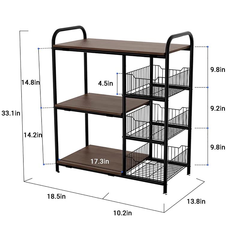 JYDQM Cart Storage Rack Kitchen Trolley Rack Shared Bathroom Storage Rack