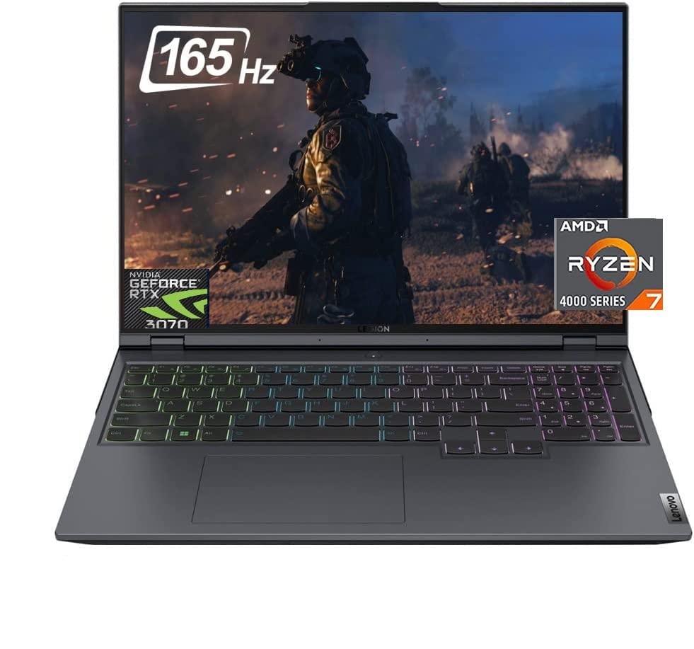 Lenovo Latest Legion 5 Pro 16" 165Hz QHD IPS Gaming Laptop, AMD Ryzen 7 5800H, 32GB RAM 1TB PCIe SSD, NVIDIA GeForce RTX 3070 8GB, Wi-Fi, Webcam, RGB Backlit Keyboard, Windows 11 Home, Grey