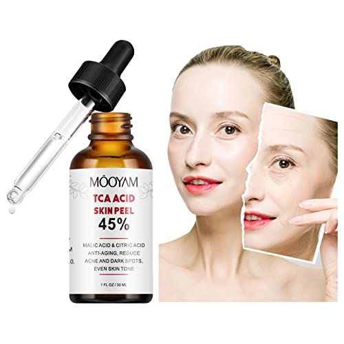 Facial Peeling Serum with 45% Citric Acid Facial Deep Exfoliating Face Chemical Peel for Acne Dark Spots Wrinkles and Fine Lines-Skin Brightening Tightening Moisturizing Serum 30 ml/1 Fl oz