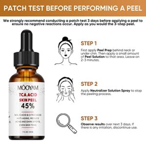 Facial Peeling Serum with 45% Citric Acid Facial Deep Exfoliating Face Chemical Peel for Acne Dark Spots Wrinkles and Fine Lines-Skin Brightening Tightening Moisturizing Serum 30 ml/1 Fl oz