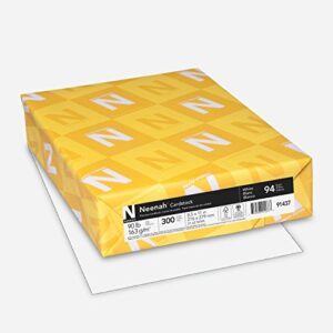 Neenah Premium Cardstock, 8.5" x 11", 65 lb/176 gsm & Neenah Cardstock, 8.5" x 11", 90 lb/163 gsm, White & Exact Index Cardstock, 8.5" x 11", 90 lb, White, 250 Sheets