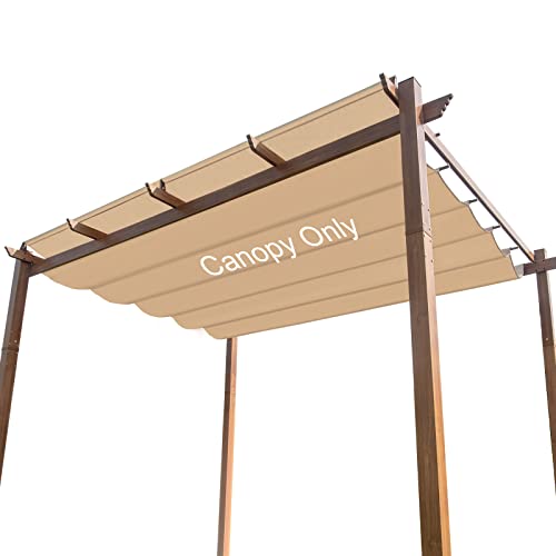 OLILAWN Pergola Shade Cover, Retractable Pergola Canopy for 10' X 13' Pergola,Sun-Protection and Durable Pergola Replacement Canopy