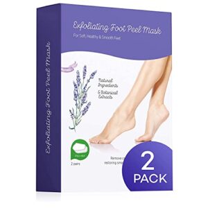 Foot Peel Mask - Exfoliator Peel Off Calluses Dead Skin, Foot Spa and Callus Remover - Baby Soft Smooth Touch Feet with Lavender and Aloe Vera for Men and Women (2 Pairs)