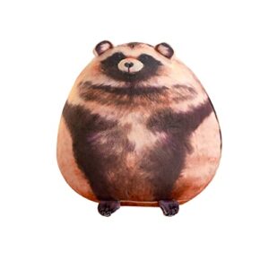 foxhorse raccoon plush pillow - 12in cute stuffed animals plush body pillow - soft raccoon plushies home decoration gift for kids girlfriends (raccoon)