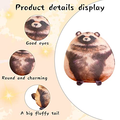 FOXHORSE Raccoon Plush Pillow - 12in Cute Stuffed Animals Plush Body Pillow - Soft Raccoon Plushies Home Decoration Gift for Kids Girlfriends (Raccoon)