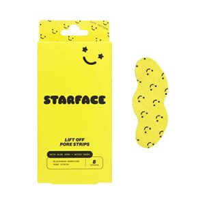 starface lift off pore strips, blackhead remover, deep cleansing nose strip, patches for nose pores (8 count)