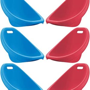 American Plastic Toys Little Kids’ Scoop Rockers (6-Pack, Blue & Red), Stackable, Lightweight, & Portable, Reading, Gaming, TV, Outdoor & Indoor, 50lb Max