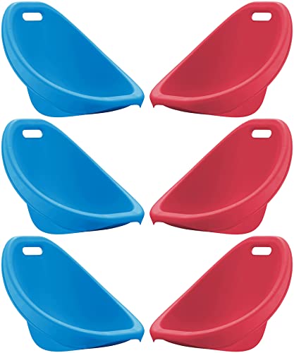 American Plastic Toys Little Kids’ Scoop Rockers (6-Pack, Blue & Red), Stackable, Lightweight, & Portable, Reading, Gaming, TV, Outdoor & Indoor, 50lb Max