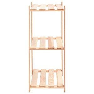 BIGBARLEY Shelving Unit, Storage Organizer for Home, Garage, Basement, Shed and Laundry Room, 3-Tier Storage Rack 23.6"x15"x35.4" Solid Pinewood 330.7 lb