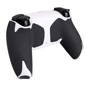 TALONGAMES Controller Grips Compatible with Playstation 5 DualSense, Anti-Slip, Sweat-Absorbent, Textured Skin kit, for PS5 Controllers Handle Grips, Buttons, Triggers, D-pad (Pro Version - Black)