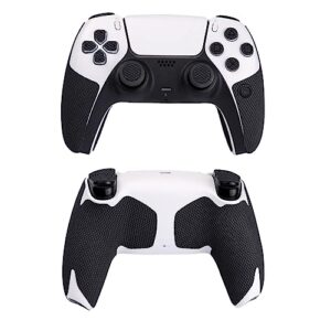 TALONGAMES Controller Grips Compatible with Playstation 5 DualSense, Anti-Slip, Sweat-Absorbent, Textured Skin kit, for PS5 Controllers Handle Grips, Buttons, Triggers, D-pad (Pro Version - Black)