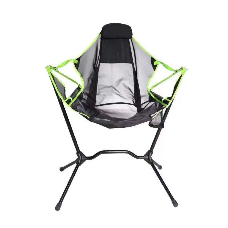 NOBLEDUCHESS Swinging Camping Chair,Portable Outdoor Folding Rocking Chair,Hammock Camping Chair, Aluminum Alloy Adjustable Back Swinging Chair, Folding Rocking Chair with Cup Holder