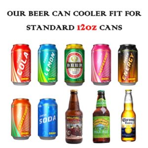 LYDTICK 8 Pcs Beer Can Coolers Sleeves For 12oz Beer Soda & Water Bottle, Reusable Can Cooler Holder Colorful Neoprene Bottle Insulator Perfect For HTV Projects Parties Birthday Gifts (Animals)