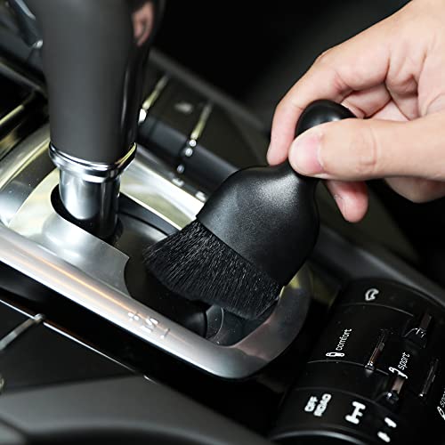 AOCISKA Car Interior Detailing Brush,Soft Bristle Cleaning Brush Car Detailing Brush Dusting Brush,Car Interior Cleaning Tool,Auto Detail Brush Car Dash Duster Brush (Black)