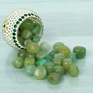 Green Jade Natural Gemstones - Tumbled Crystals - Positive Crystals - Small Crystals Bulk - Stone Chakra Set - Healing Reiki Crystals - Stone to Decoration - Smooth Stones