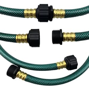 Darnassus PVC Garden Hose 1/2 Inch, Flexible Water Hose with Brass Fittings, No Leaking, Heavy Duty, for Household, Outdoors, Lawns, Patio (15 FT, Green)