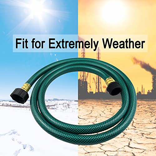 Darnassus PVC Garden Hose 1/2 Inch, Flexible Water Hose with Brass Fittings, No Leaking, Heavy Duty, for Household, Outdoors, Lawns, Patio (15 FT, Green)