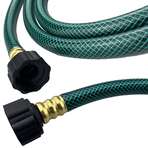 Darnassus PVC Garden Hose 1/2 Inch, Flexible Water Hose with Brass Fittings, No Leaking, Heavy Duty, for Household, Outdoors, Lawns, Patio (15 FT, Green)