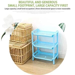 PLGEBR 3 Layers Kitchen Organizer Storage Rack Plastic Assembled Sundries Organization Holder Bathroom Home Storage Shelf