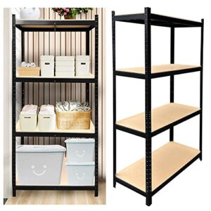 autofu shelves for storage closet pantry kitchen office garage shed shelving unit 31" w x 16" d x 64" h metal steel utility racks 4-tier shelf no screws free standing