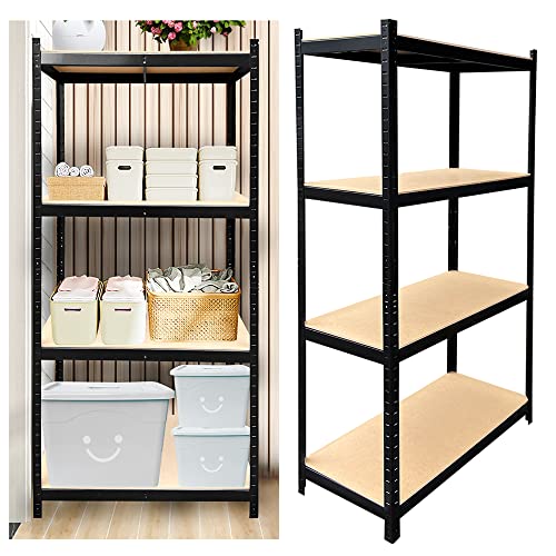 AUTOFU Shelves for Storage Closet Pantry Kitchen Office Garage Shed Shelving Unit 31" W x 16" D x 64" H Metal Steel Utility Racks 4-Tier Shelf No Screws Free Standing