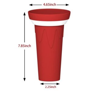 YILAILI Slushie Maker Cup, Magic Squeeze Cup Cooling Maker Cup Freeze Mug Milkshake Smoothie Mug, Portable Squeeze Ice Cup for Family (Red)