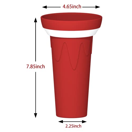 YILAILI Slushie Maker Cup, Magic Squeeze Cup Cooling Maker Cup Freeze Mug Milkshake Smoothie Mug, Portable Squeeze Ice Cup for Family (Red)