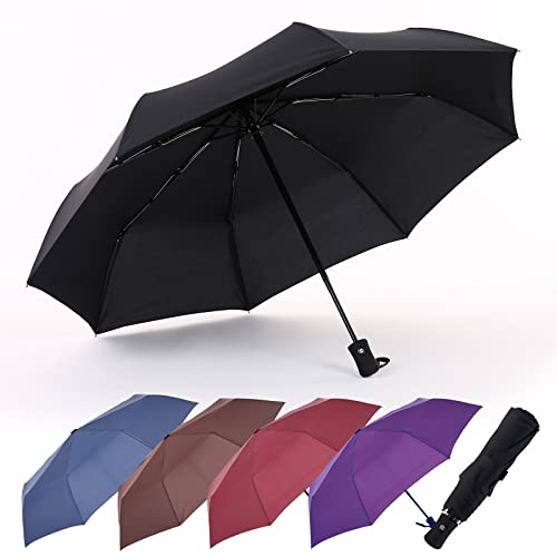 NIKIOYE Umbrella Windproof Travel Umbrella - Wind Resistant, Small - Compact, Light, automatic opening and closing, Mini, Folding and Portable - Backpack, Car, Purse Umbrellas for Rain - Men and Women