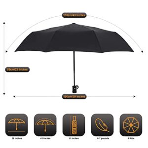 NIKIOYE Umbrella Windproof Travel Umbrella - Wind Resistant, Small - Compact, Light, automatic opening and closing, Mini, Folding and Portable - Backpack, Car, Purse Umbrellas for Rain - Men and Women