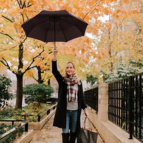 NIKIOYE Umbrella Windproof Travel Umbrella - Wind Resistant, Small - Compact, Light, automatic opening and closing, Mini, Folding and Portable - Backpack, Car, Purse Umbrellas for Rain - Men and Women