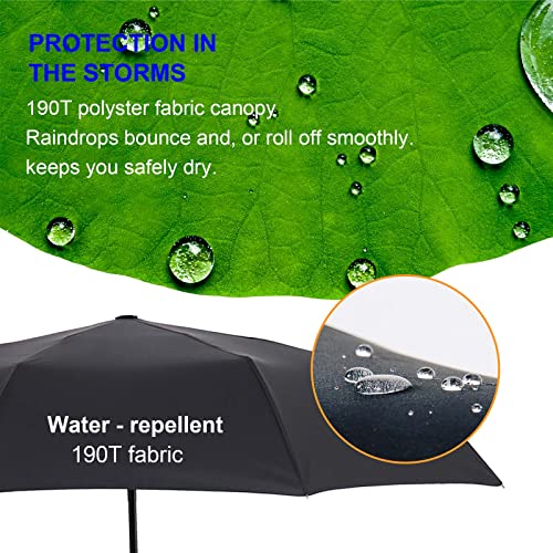 NIKIOYE Umbrella Windproof Travel Umbrella - Wind Resistant, Small - Compact, Light, automatic opening and closing, Mini, Folding and Portable - Backpack, Car, Purse Umbrellas for Rain - Men and Women