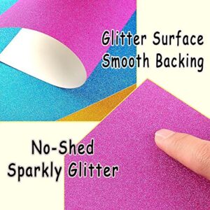 SALEMAR Silver Glitter Cardstock Paper for Cricut Duarable Sparkling Card Stock for Creating Holiday Greeting Card, Cake Toppers, Wedding Crafts, Paper Crafting, 250Gsm, 10 Sheets