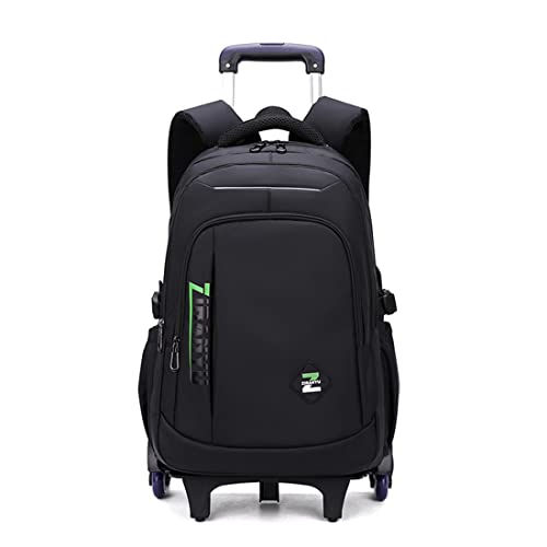 YJMKOI Large Capacity Trolley Backpack Middle School Rolling Bookbag Carry-on Luggage School Bagwith Wheels