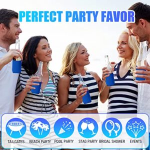 100 Pack Blank Beer Can Cooler Sleeves Soft Insulated Reusable Drink Cooler Bulk Collapsible Sublimation Can Cooler Sleeves for Wedding Party Supplies (Royal Blue)