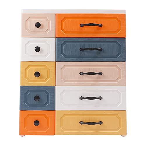 CNCEST Plastic Drawers Dresser Plastic Dresser Storage 6 Drawers Dressers Storage Cabinet for Clothes Plastic Silent Pulleys Easy Movement for Bedroom Living Room Home Office 29.52"x12.2"x36.64"