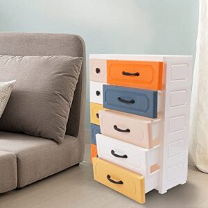 CNCEST Plastic Drawers Dresser Plastic Dresser Storage 6 Drawers Dressers Storage Cabinet for Clothes Plastic Silent Pulleys Easy Movement for Bedroom Living Room Home Office 29.52"x12.2"x36.64"