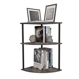 JOIN IRON Desktop Corner Stand, 3 Level Corner Storage Organizer, for Small Spaces, Home Office, Kitchen, Bathroom, 11.8 "L x 11.8" W x 19.2 "H