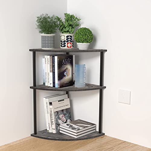 JOIN IRON Desktop Corner Stand, 3 Level Corner Storage Organizer, for Small Spaces, Home Office, Kitchen, Bathroom, 11.8 "L x 11.8" W x 19.2 "H