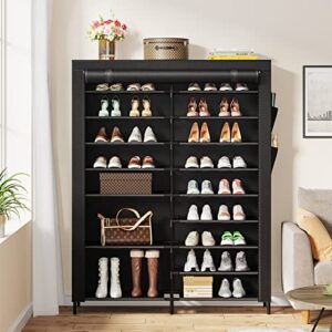 Tribesigns Shoe Rack Organizer Storage for Boot High Heel, 36 Pair 9 Tier Metal Shoes Shelf with Dustproof Nonwoven Fabric Cover for Closet Entryway Garage Bedroom