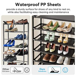 Tribesigns Shoe Rack Organizer Storage for Boot High Heel, 36 Pair 9 Tier Metal Shoes Shelf with Dustproof Nonwoven Fabric Cover for Closet Entryway Garage Bedroom