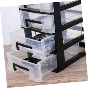 HAPINARY Storage Bins for Clothes Black Dresser Set Clear Container Plastic Organizer Drawers Desktop Drawer Case Plastic Storage Bins with Drawers Storage Rack Locker Storage Box Paper