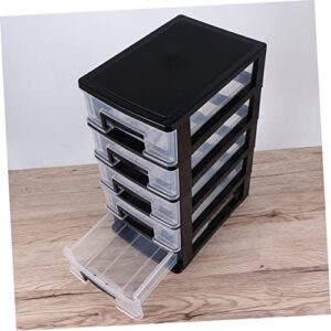 HAPINARY Storage Bins for Clothes Black Dresser Set Clear Container Plastic Organizer Drawers Desktop Drawer Case Plastic Storage Bins with Drawers Storage Rack Locker Storage Box Paper