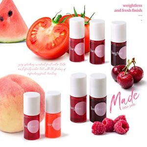 bayfree Lip Tint Stain Set, Lip Stain Long Lasting Waterproof, Lightweight, Non-sticky, Transfer-Proof, Matte Finish Lip Makeup (made into jam)