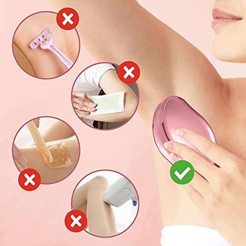 Rantherm Crystal Hair Eraser, Upgraded Hair Eraser, 2023 Crystal Hair Remover, Hair Removal for Back Arms Legs-Pink (rt03)